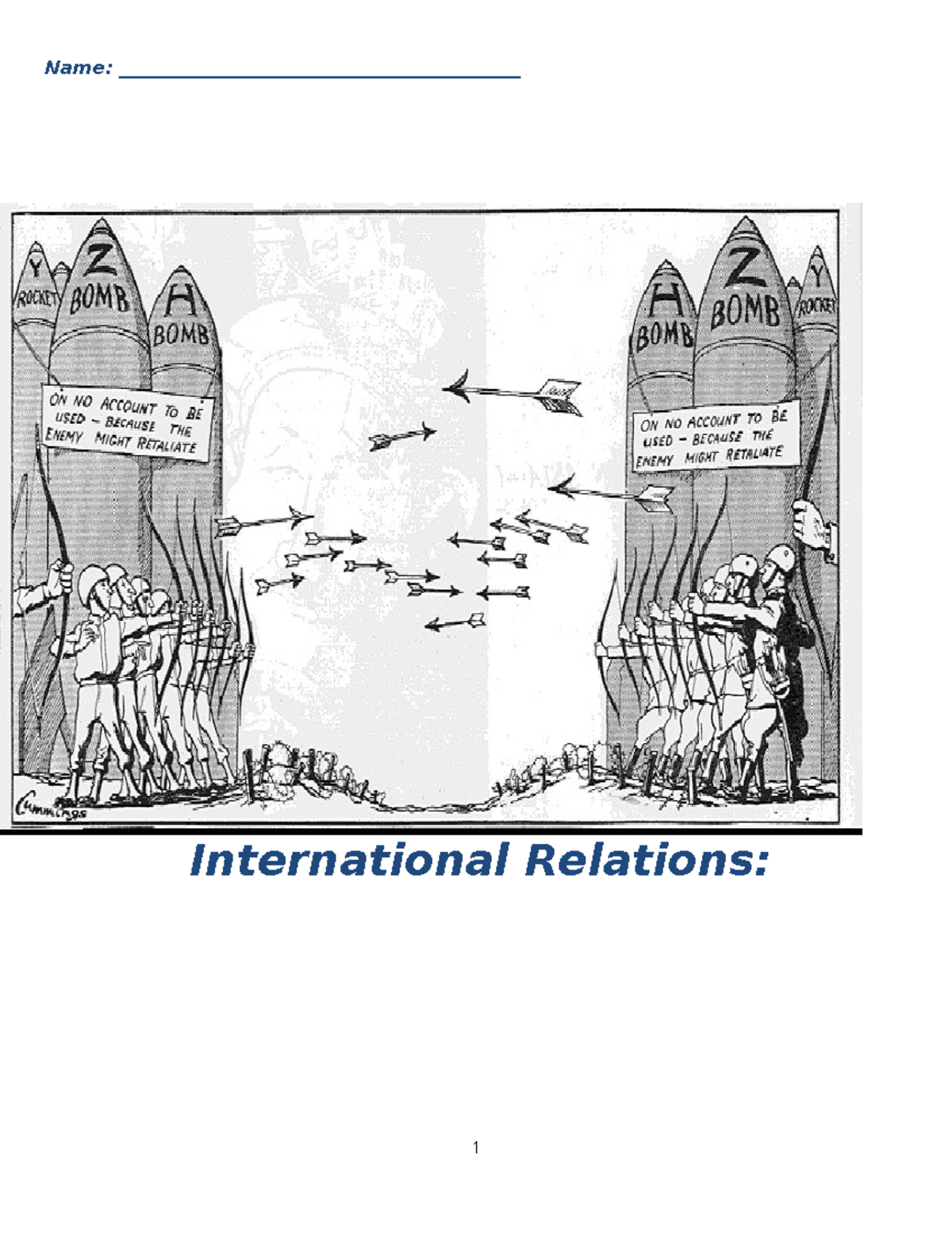 Cold War Work Booklet - Excellent revision tool for Cold War - Content ...