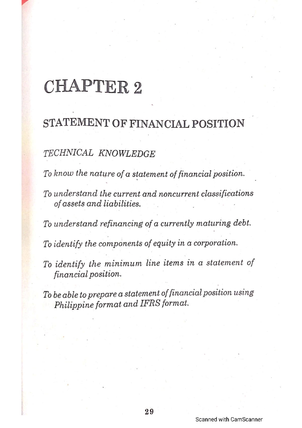 C2 Statement of Financial Position - accounting - Studocu