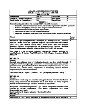 ADE - ADE - Analog and digital electronics - Studocu