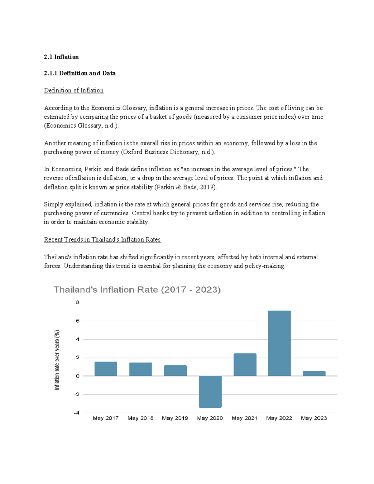 Macroeconomic problem inflation - 2 Inflation 2.1 Definition and Data ...