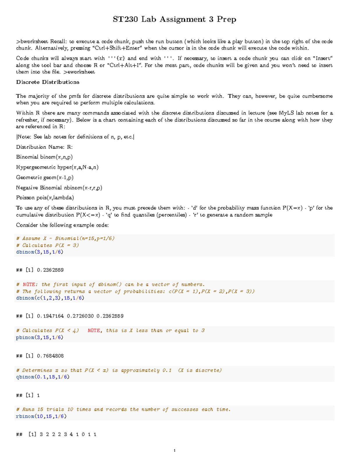 230F24-03-worksheet - Practice for lab 2 - ST230 Lab Assignment 3 Prep >bworksheet Recall: to ...