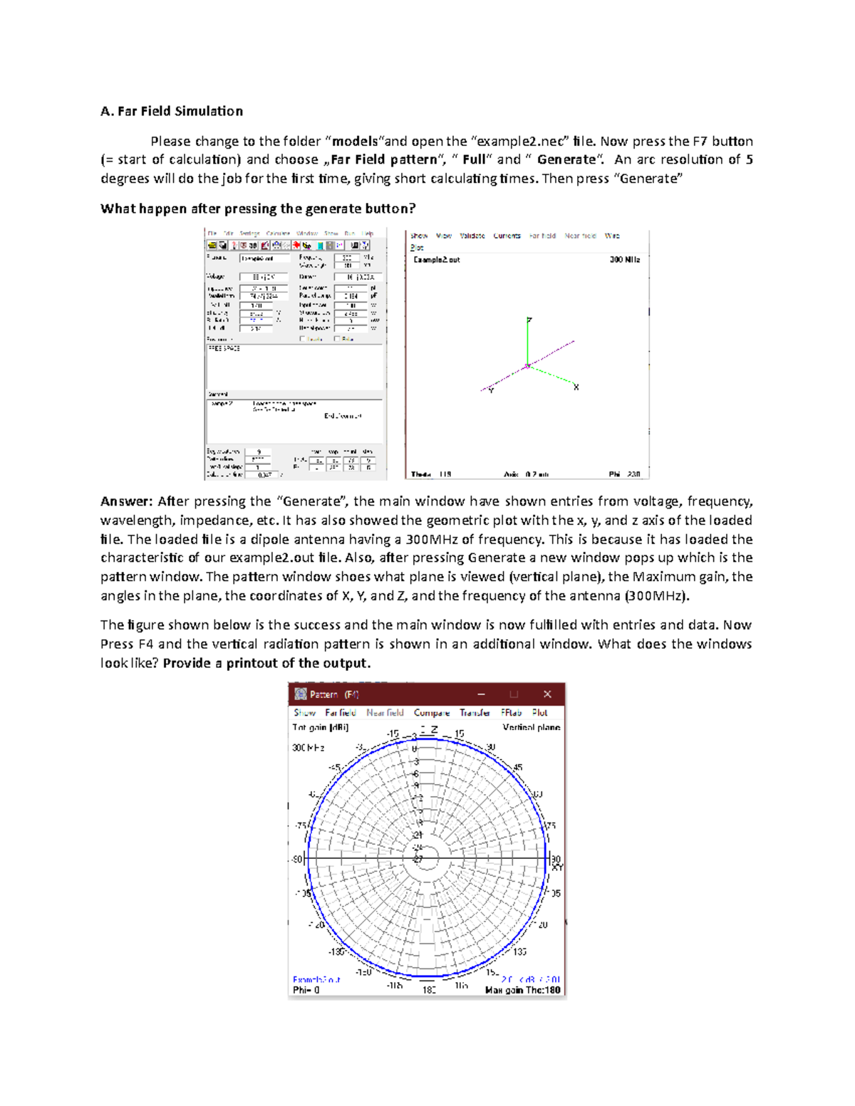 LAB 1 - Transline - Laboratory - A. Far Field Simulation Please change ...