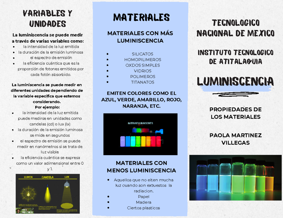 Luminiscencia - acercz de - La luminiscencia se puede medir a través de ...