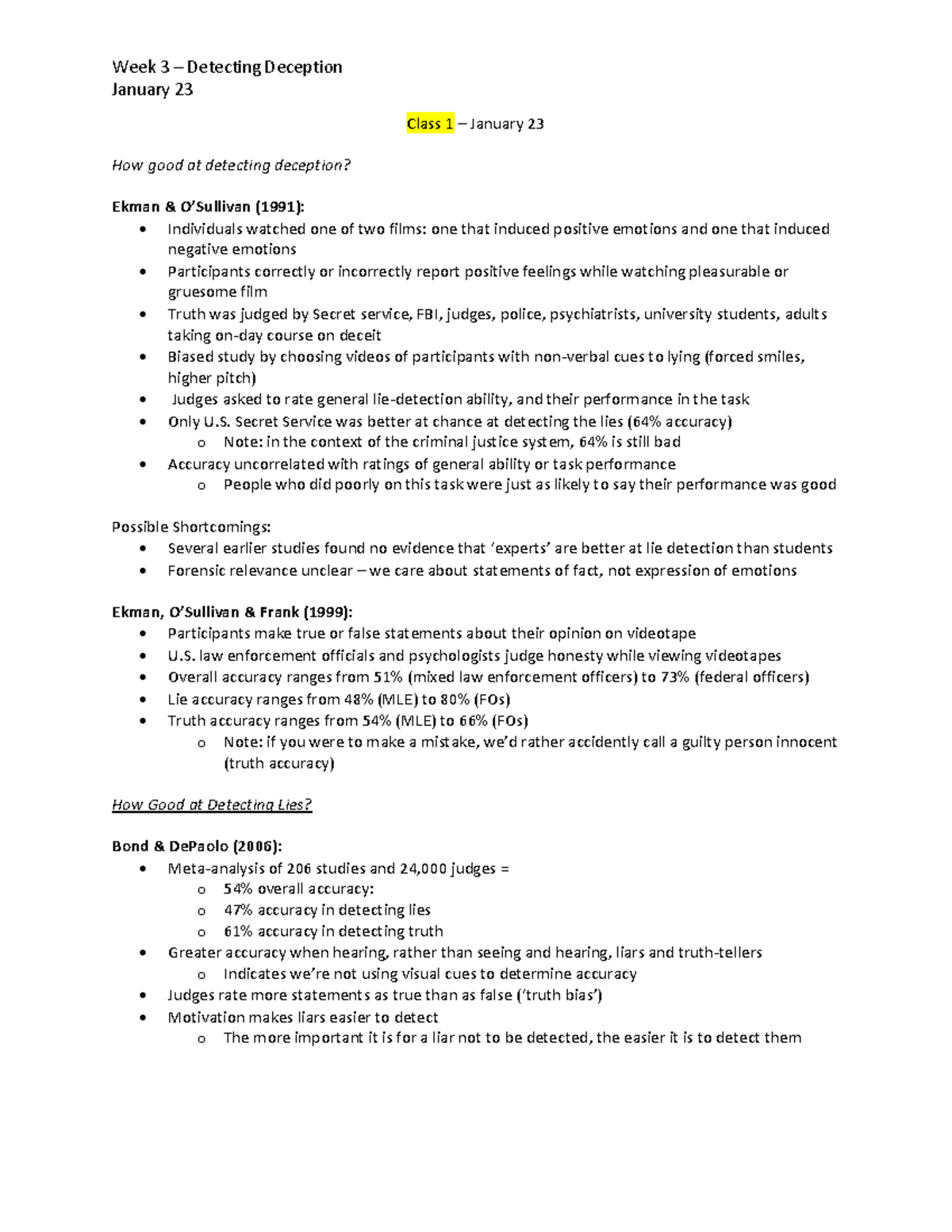 Psych 3CC3 Detecting Deception - Warning: TT: undefined function: 32 Warning: TT: undefined ...