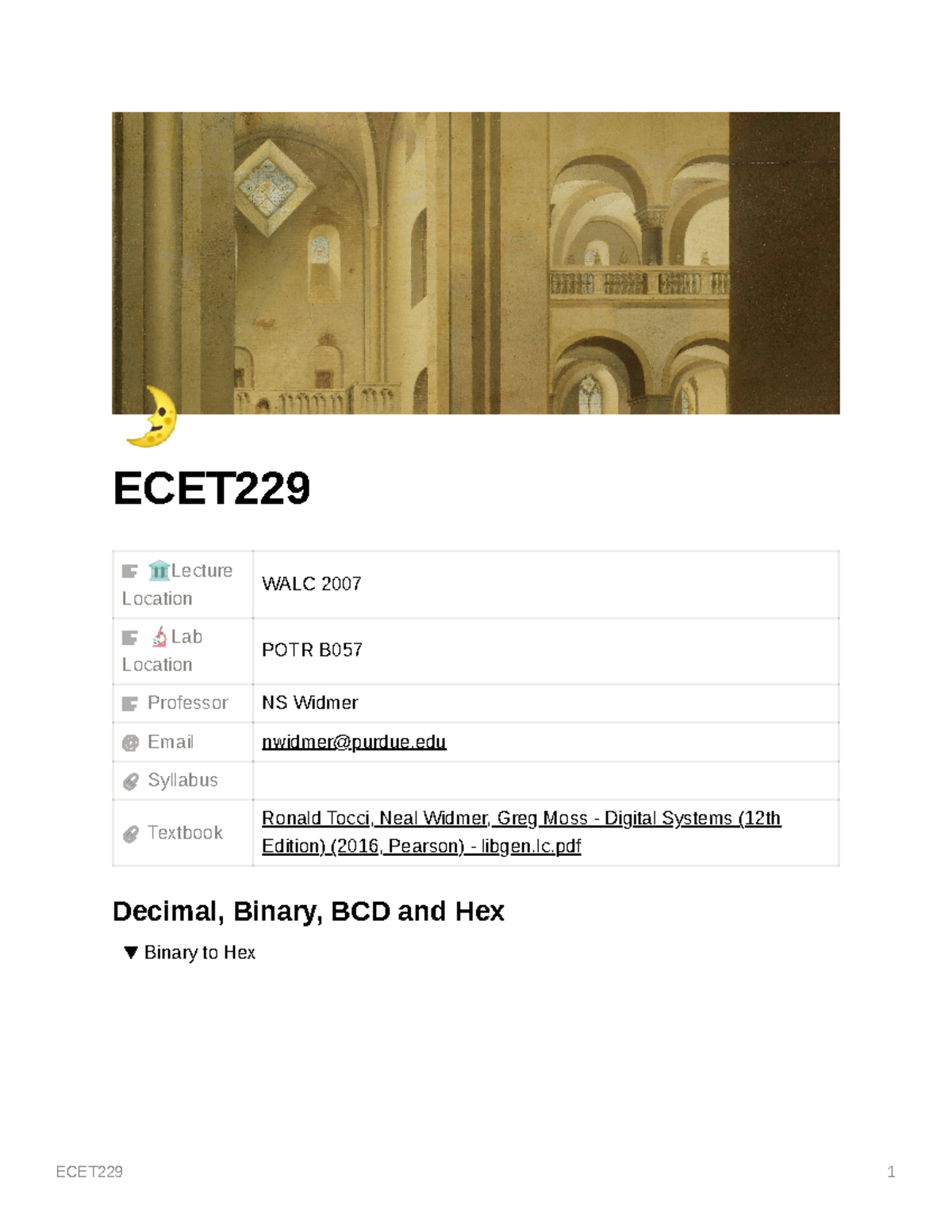 ECET229 - Lecture notes All - 🌛 ECET 🏛Lecture Location WALC 2007 🔬Lab ...