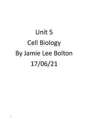 CELL BIO Report, UNIT 5 - LearnDirect - 28/04/ CELL BIOLOGY Illustrated ...