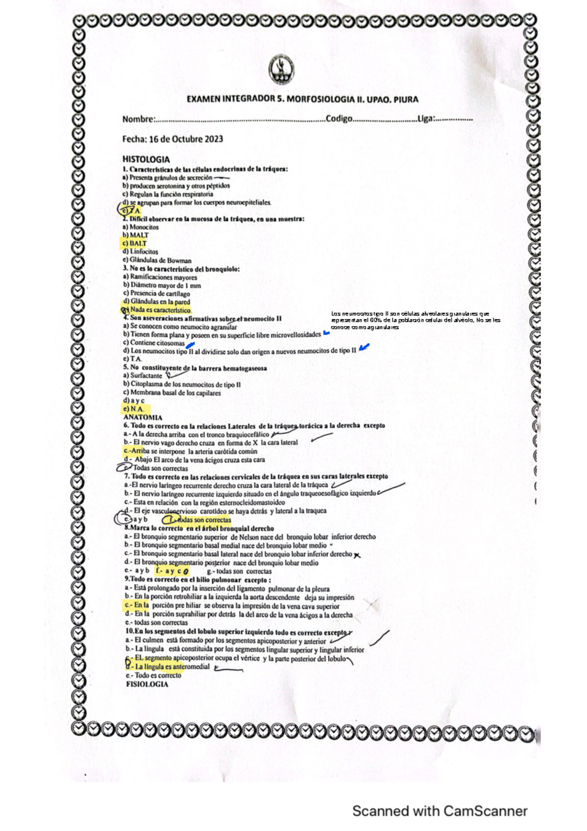 Integradores s1-s7 - Morfofisiología II - Studocu