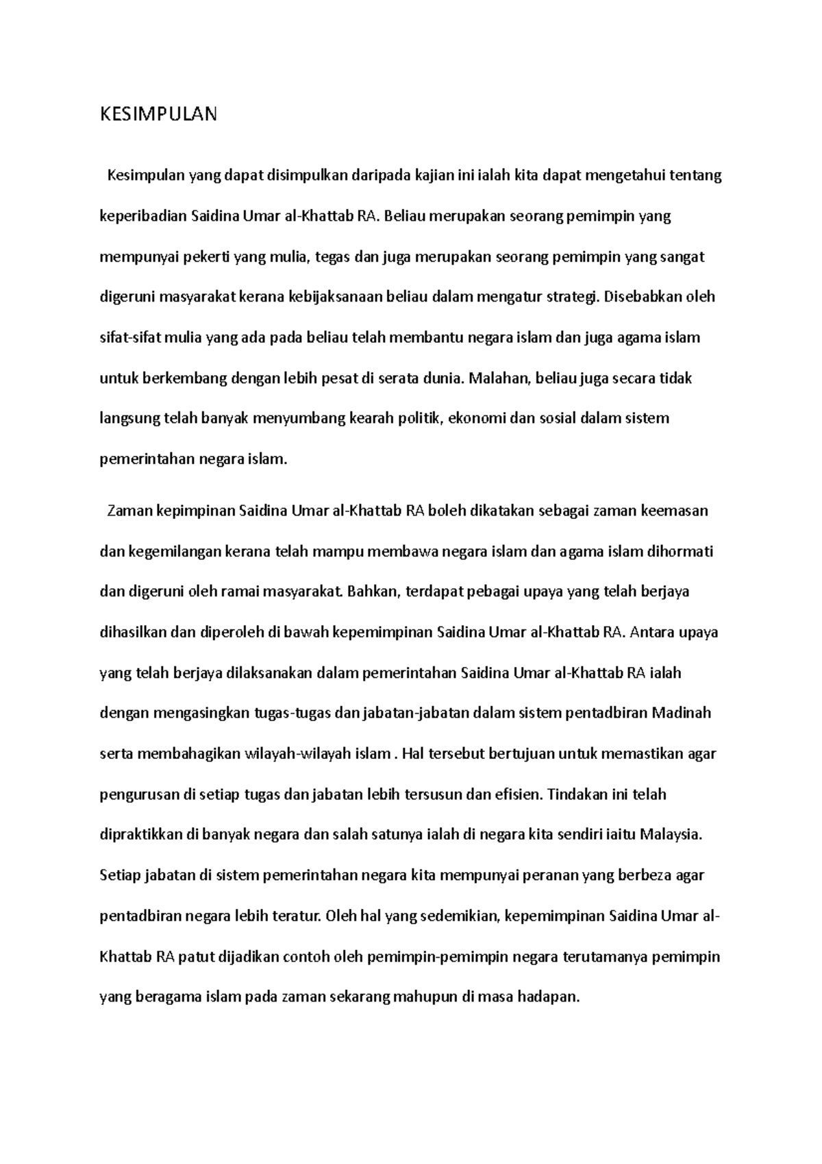 Kesimpulan Ctu (Sem3) - KESIMPULAN Kesimpulan yang dapat disimpulkan ...