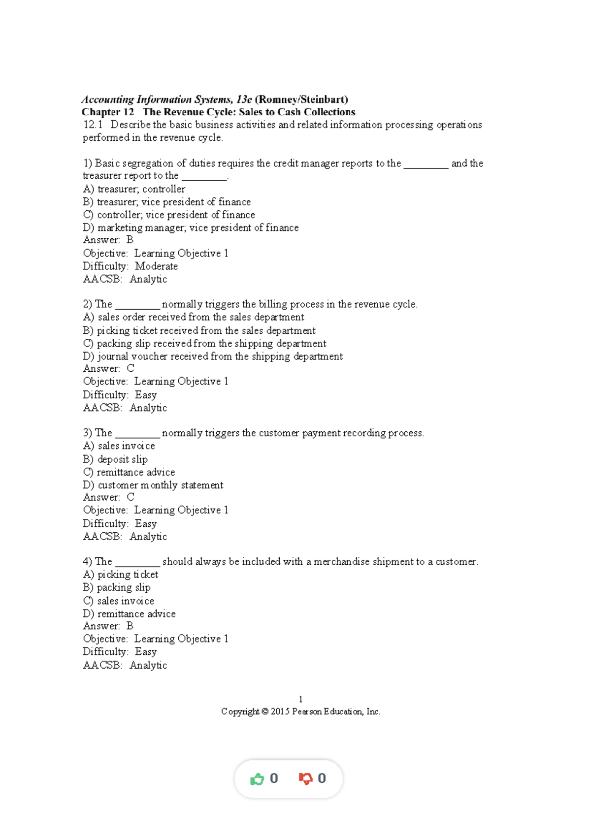 Ch14-13e - Revenue cycle - 12 Describe the basic business activities ...