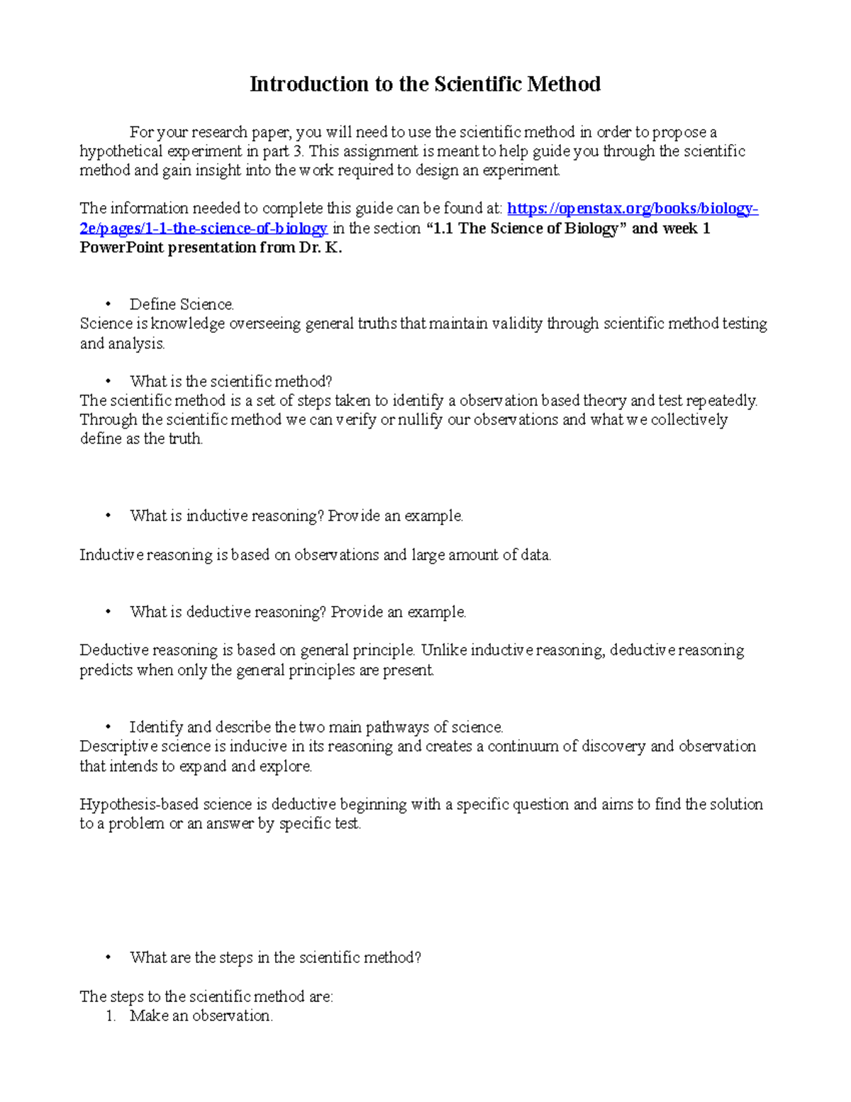 Scientific Method Guide - Introduction to the Scientific Method For ...