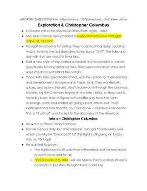 Quiz 1 British Colonization - US History 1 Quiz 1: British Colonization ...