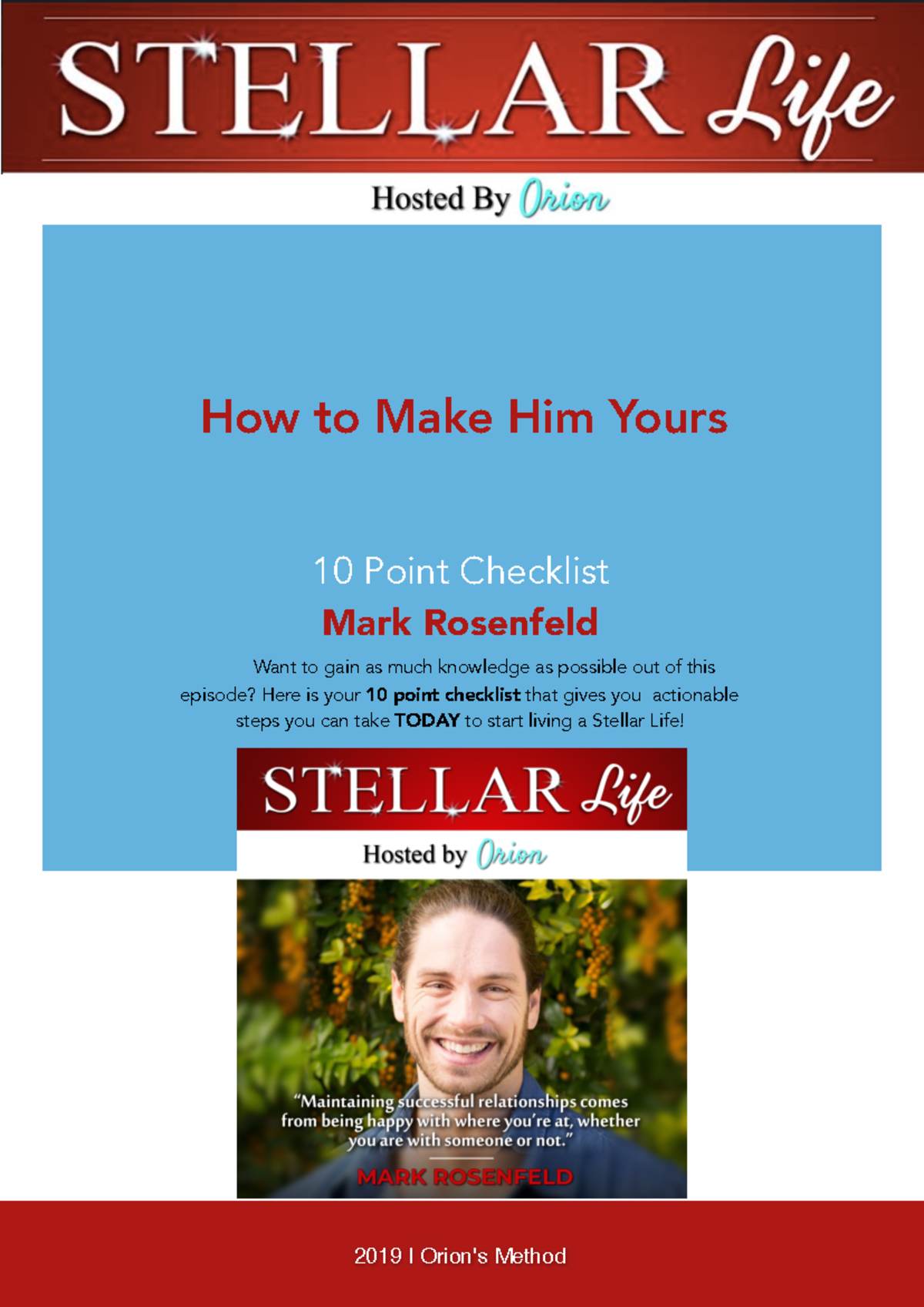 Mark-Rosenfeld-Checklist - Psicología - 10 Point Checklist Mark ...