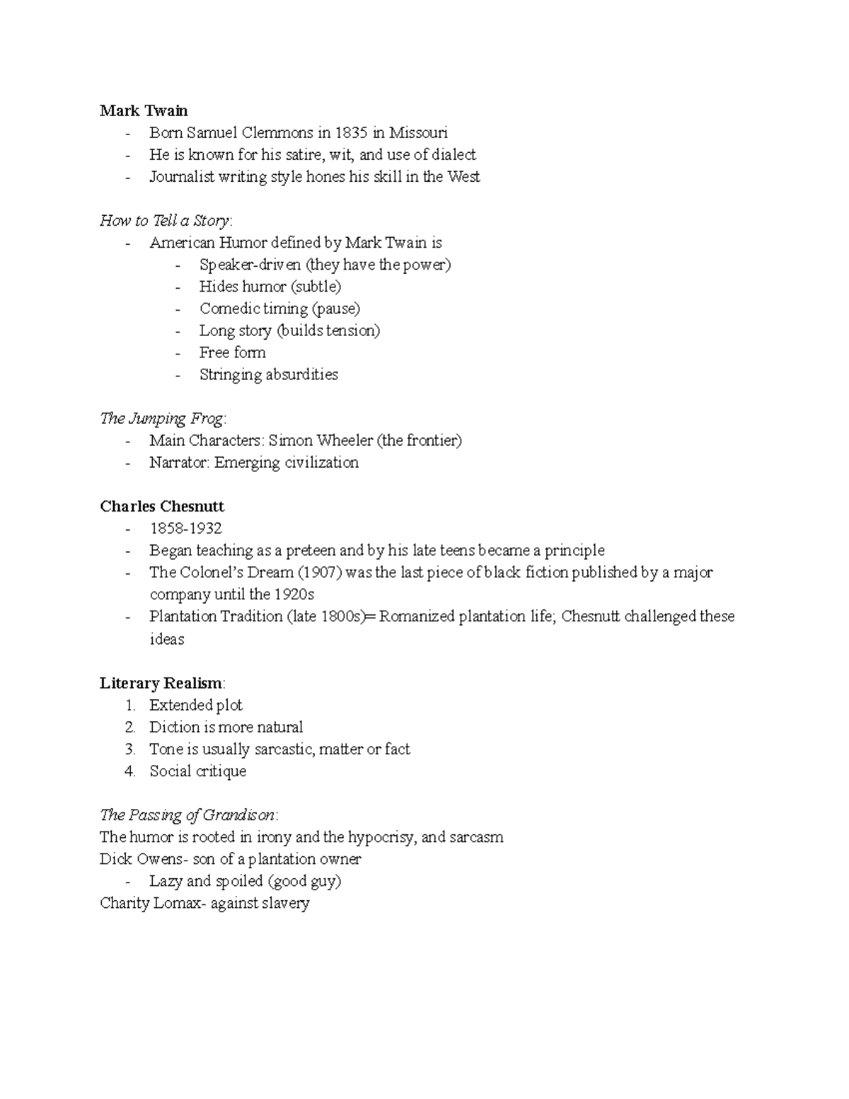 Mark Twain and American Humor - Mark Twain - Born Samuel Clemmons in ...