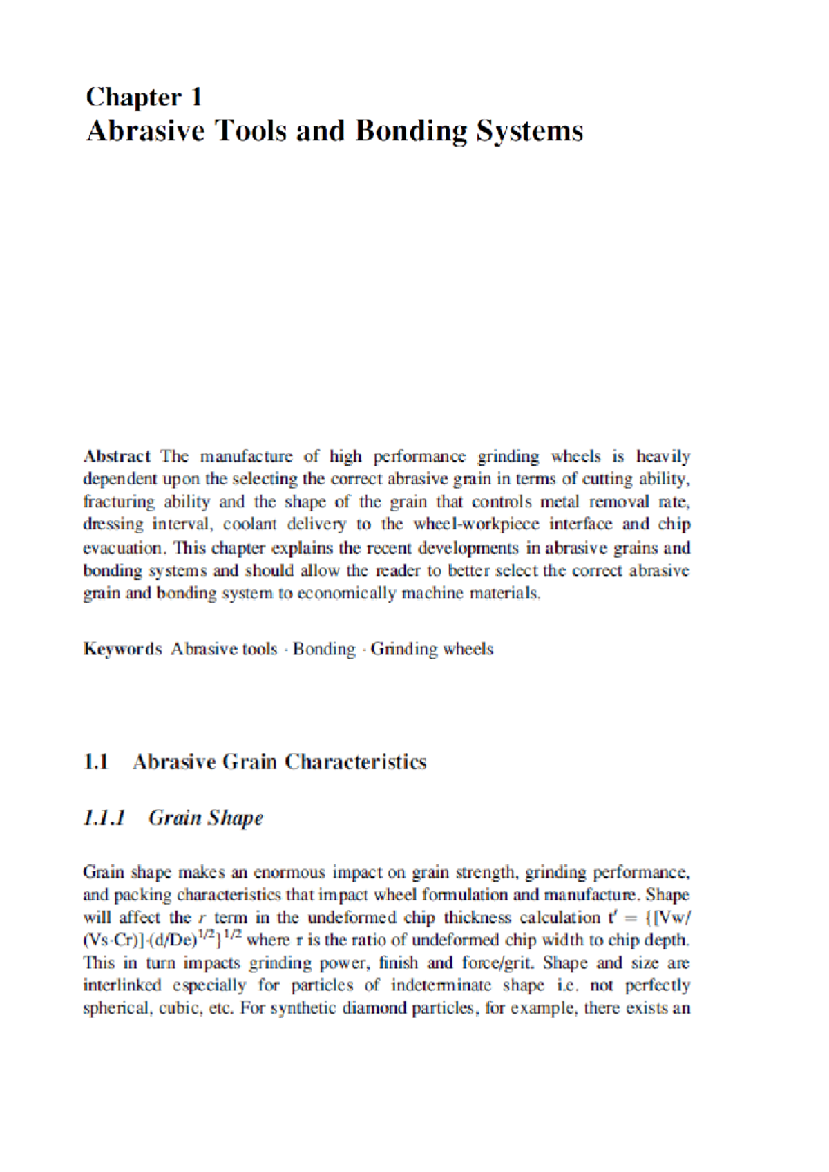 Grinding Theory Chapter 1 - Chapter 1 Abrasive Tools and Bonding ...