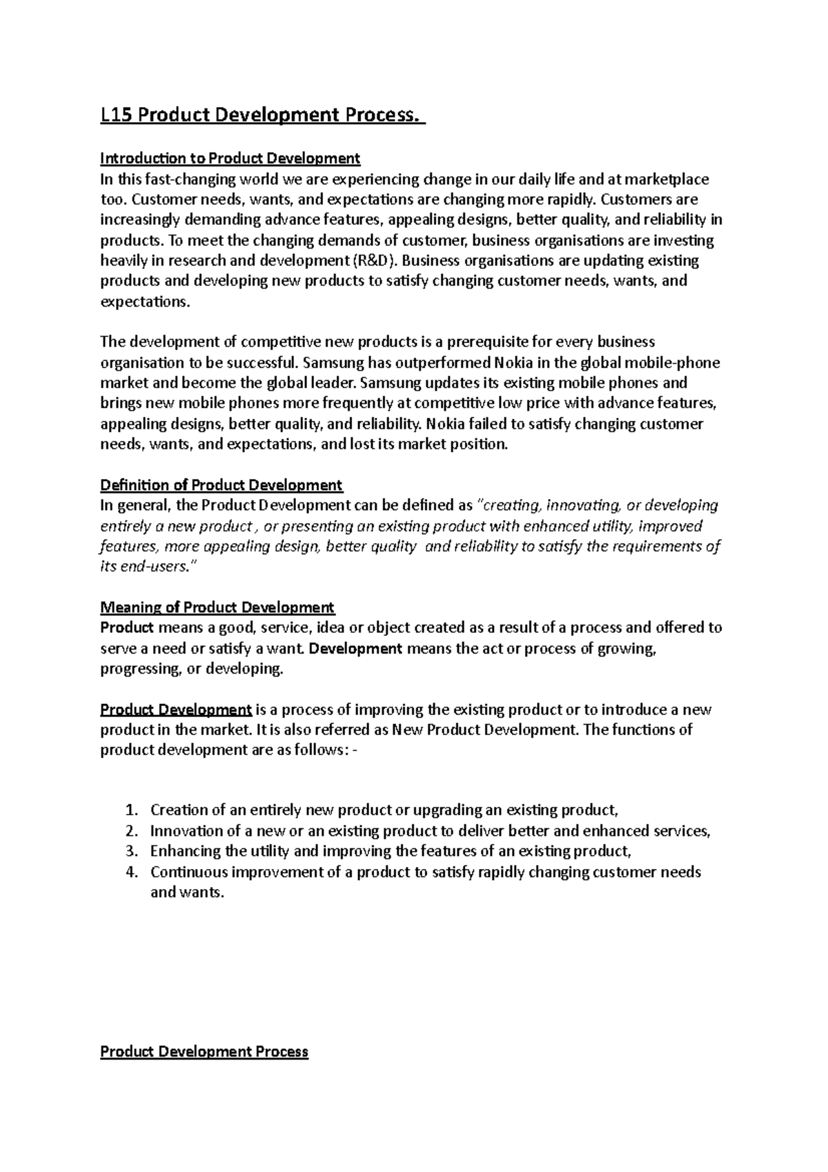 Product Development Process - Introduction to Product Development In ...