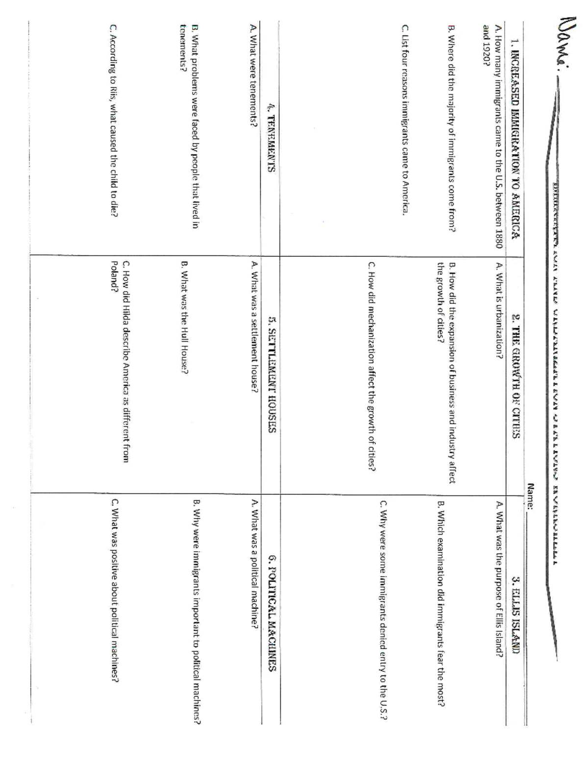 Immigration Graphic Organizer - ANTH101 - Studocu