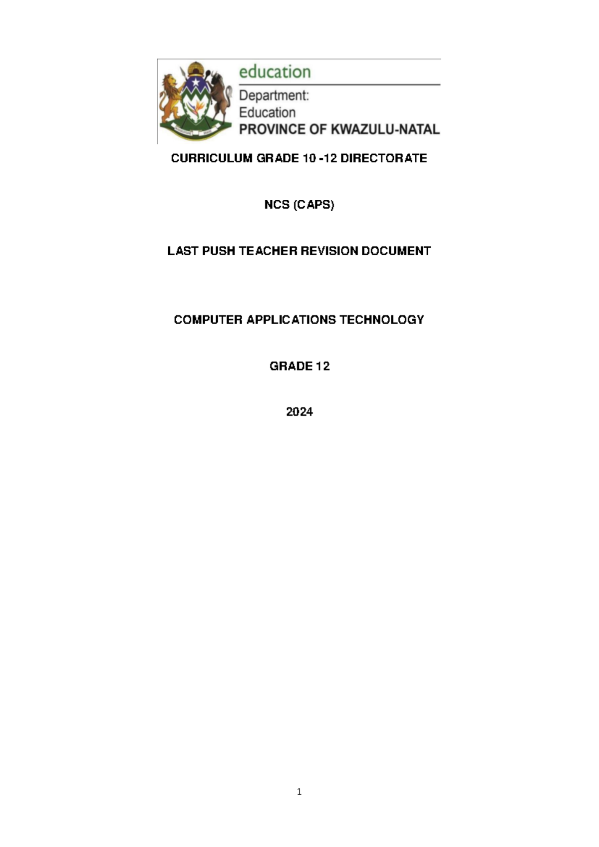 Theory 2024 CAT Last Push Grade 12 Teachers Book 241104 124944 - 1 ...