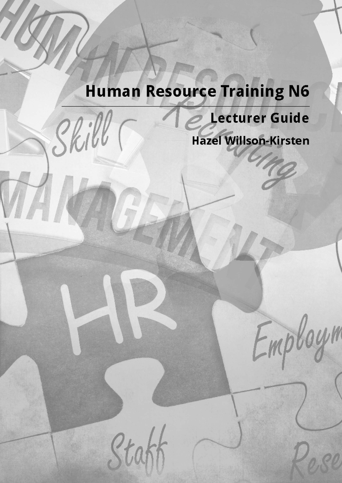 Human Resources - Assignments and practice guides - Human Resource ...