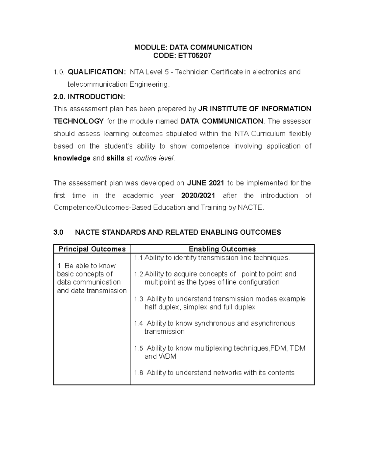 Data comm assessment - THIS IS ADVANCE NETWORK ACCESS - MODULE: DATA ...