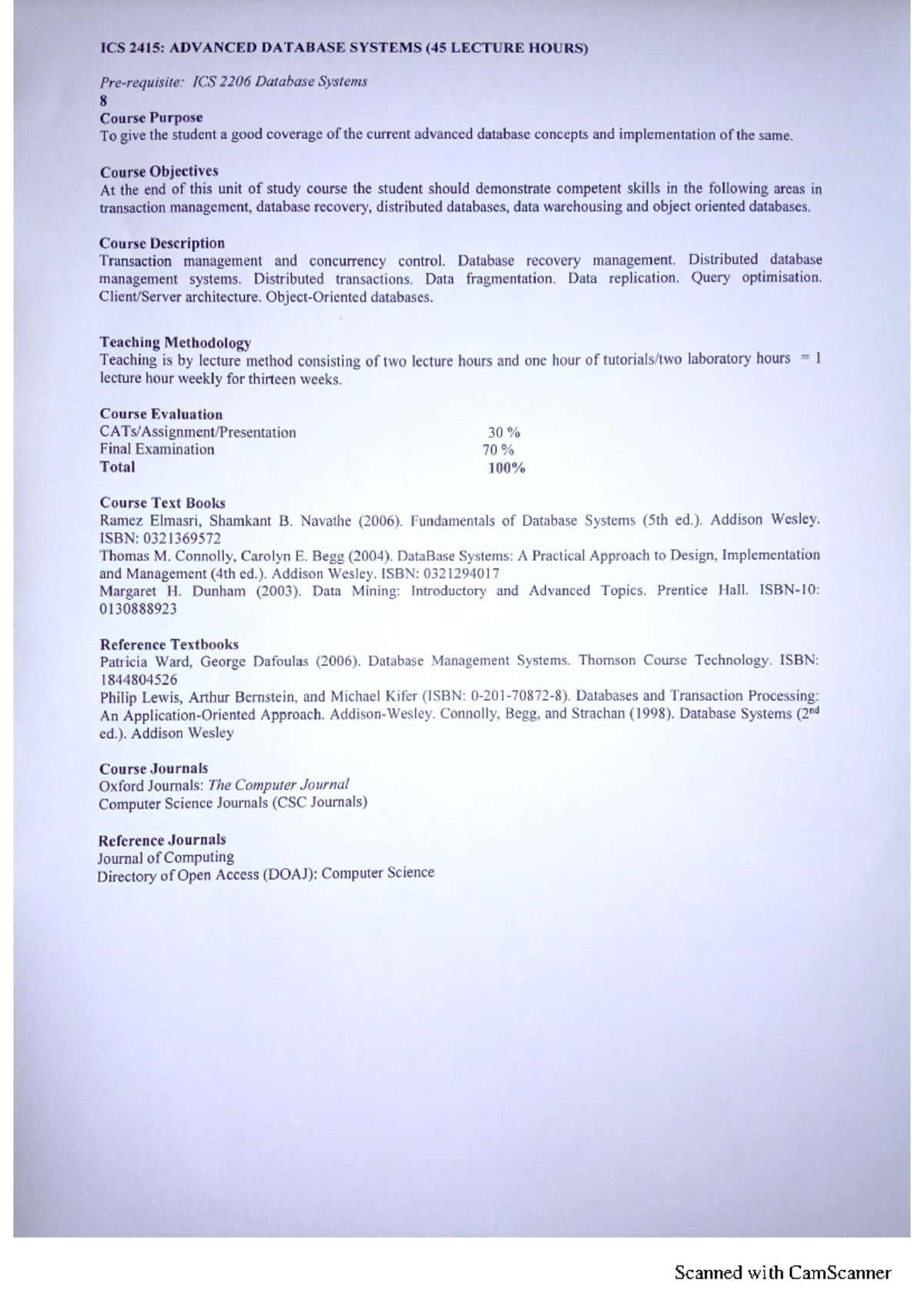 Advanced Database Coursework - Business information technology - Scanned with CamScanner - Studocu