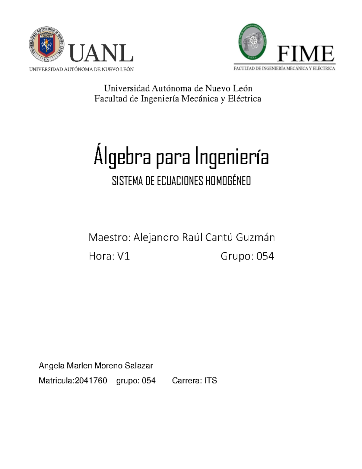Proyecto integrador de aprendizaje de Algebra - Algebra Para Ingeniería ...