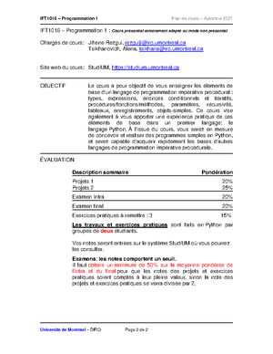 Exercices demo6 solu - Exercice démo 6 solution - IFT- D ́emo 6 ...