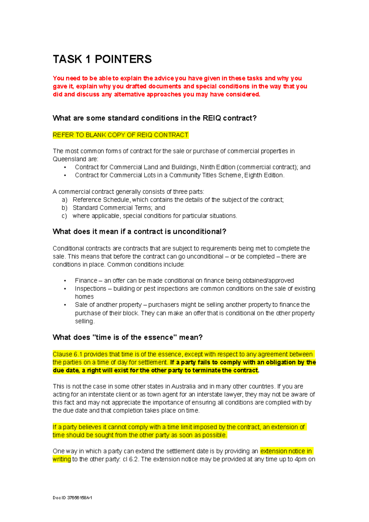 Property-Exam-Pointers 37656158 - TASK 1 POINTERS You need to be able ...