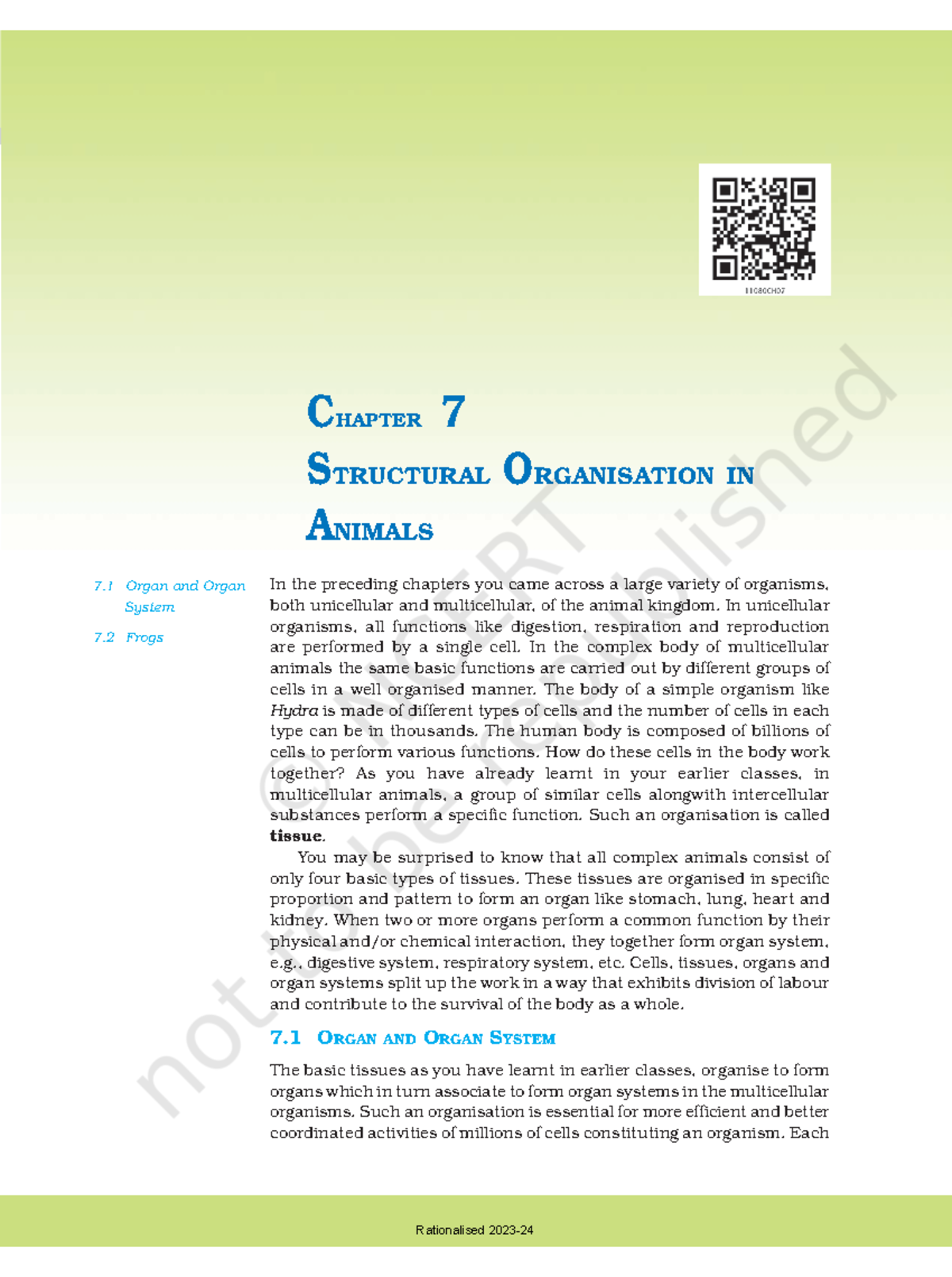 Animal tissue ncert - STRUCTURAL ORGANISATION IN ANIMALS 79 In the ...