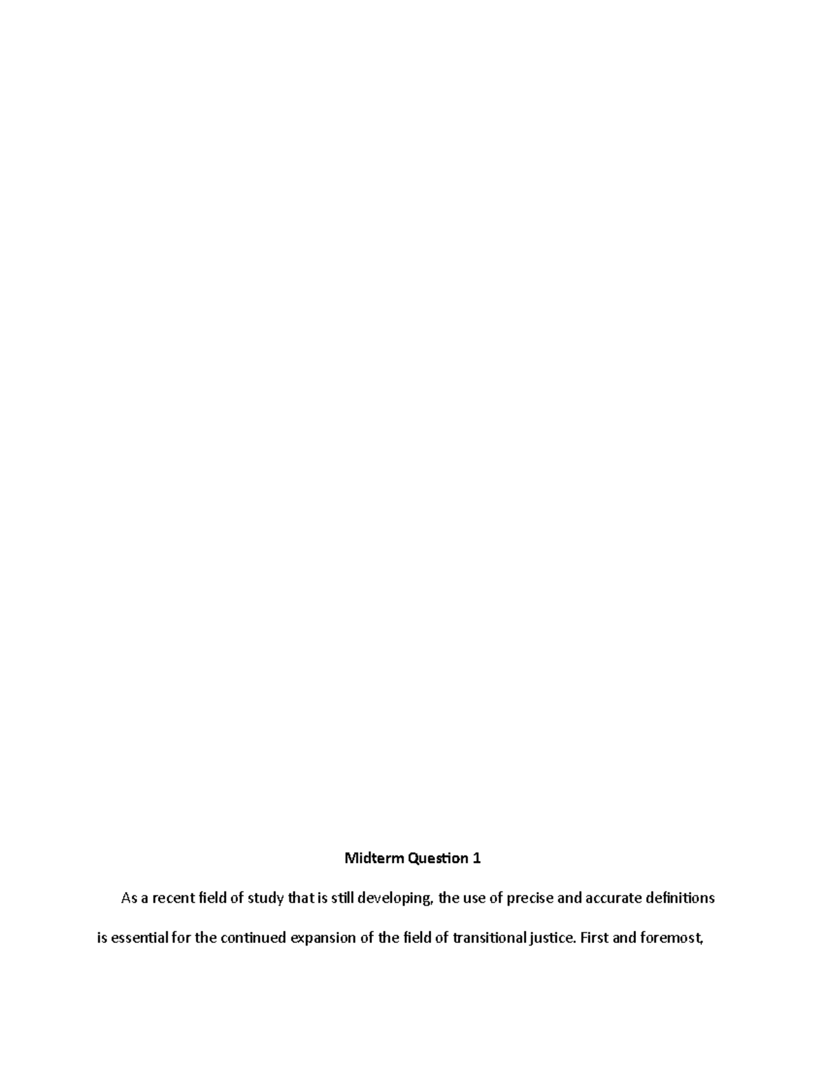 Midterm Q1 final - Grade: A - Midterm Question 1 As a recent field of study that is still - Studocu