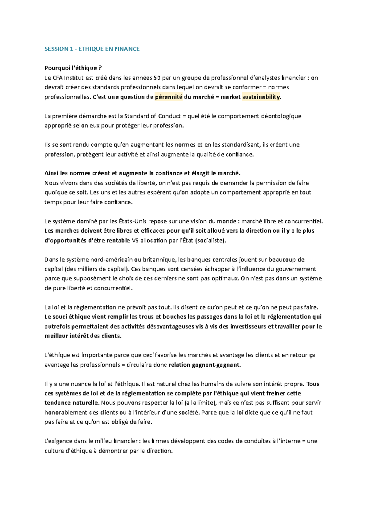 Session 1 – Ethique en Finance - SESSION 1 - ETHIQUE EN FINANCE ...