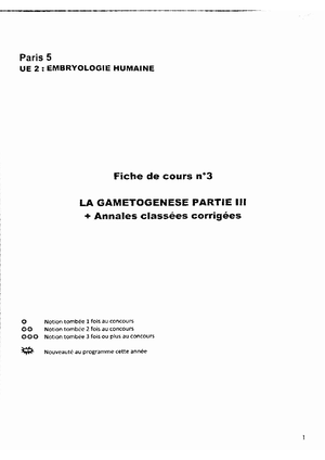 FC8 EMB - cours d'embryologie paris Descartes - UE2: Embryologie - Studocu