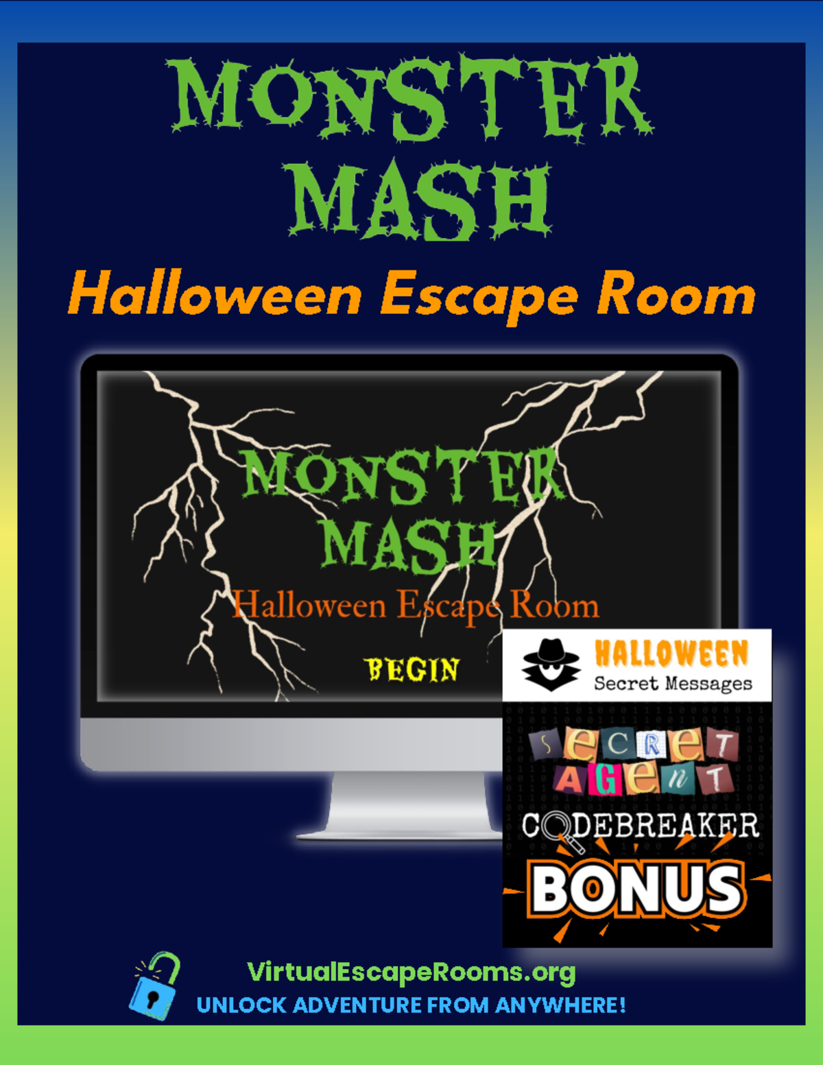 Monster Mash Virtual Escape Room PDF as1otb - Halloween Escape Room ...