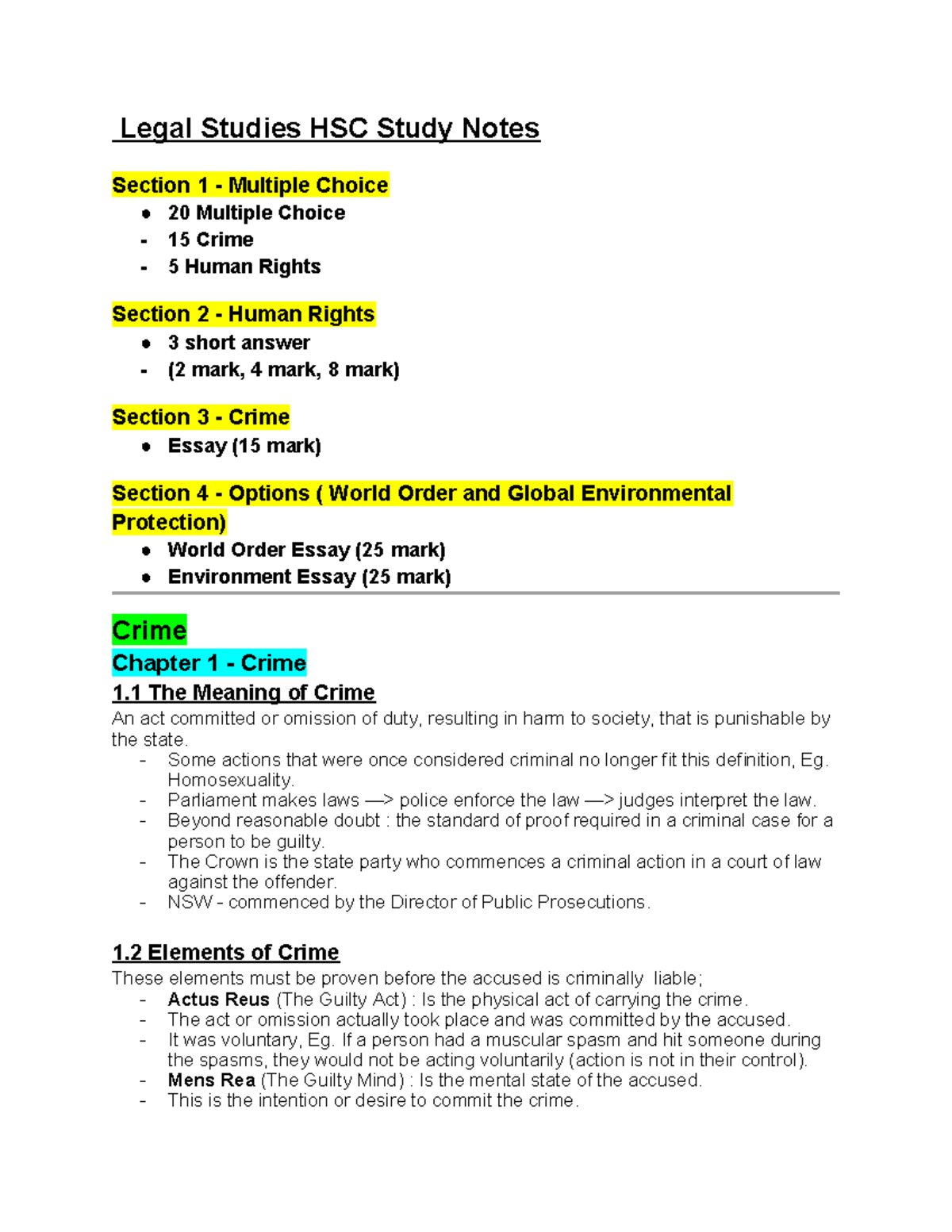 Legal Studies HSC Study Notes - Legal Studies HSC Study Notes Section 1 ...