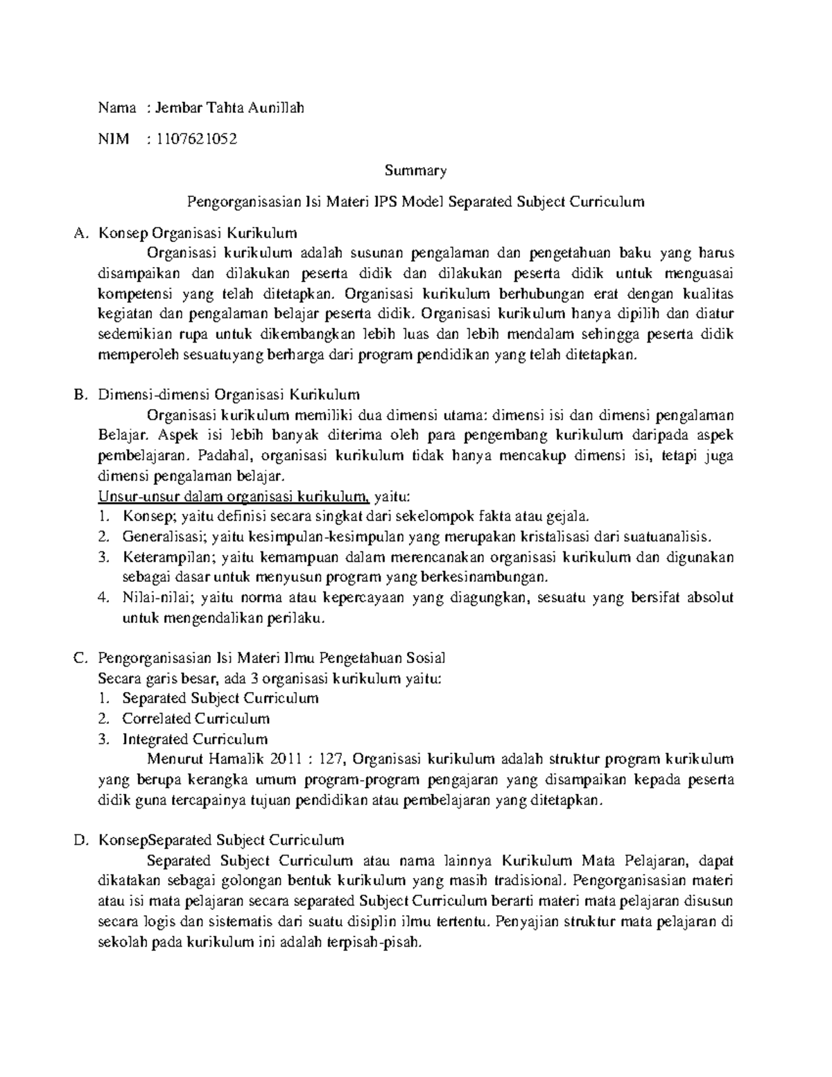 Tugas Summary 8 - Nama : Jembar Tahta Aunillah NIM : 1107621052 Summary ...