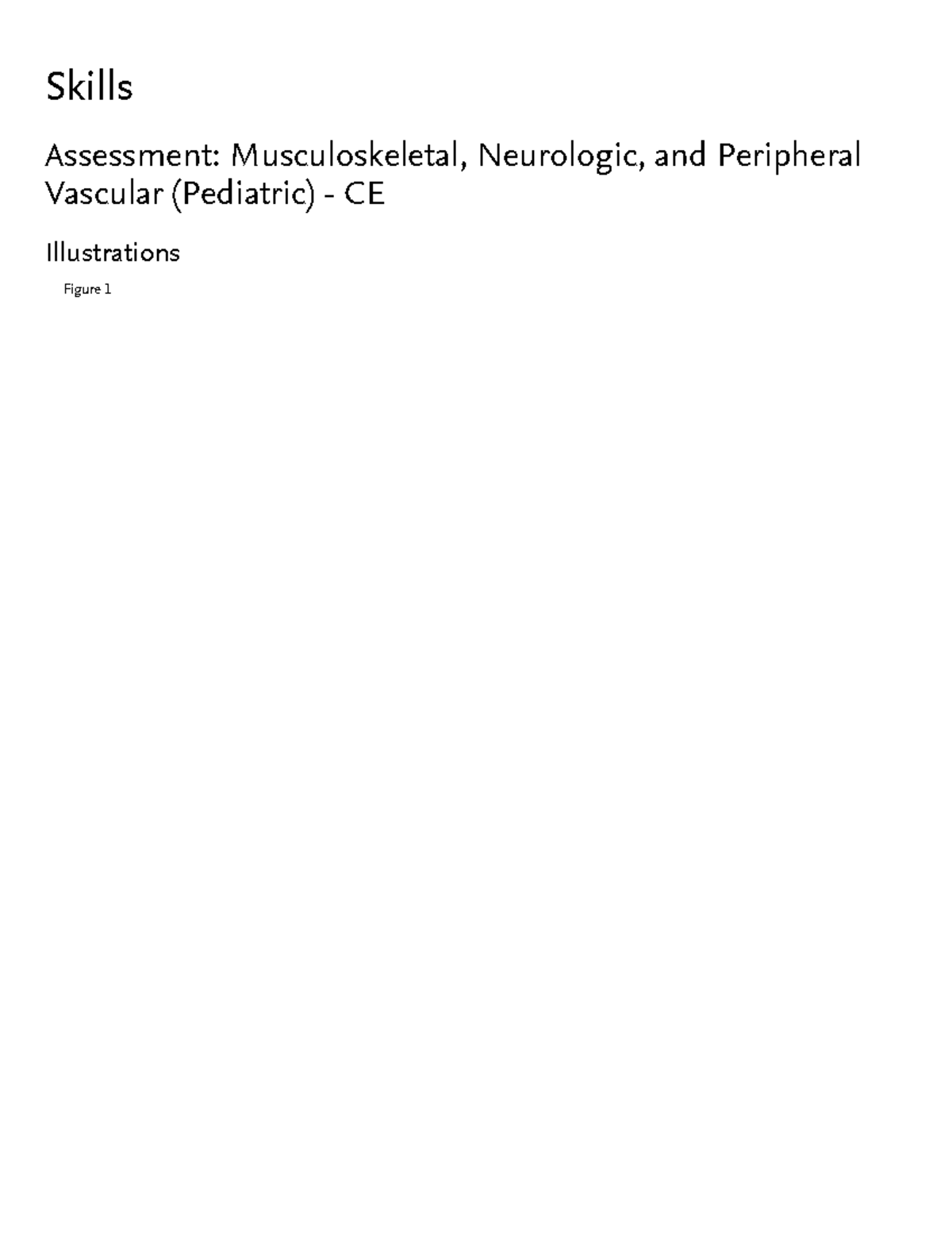 Neuro check - Skills Assessment: Musculoskeletal, Neurologic, and ...