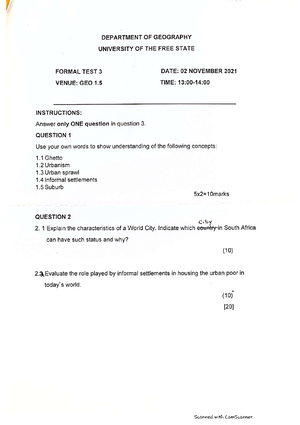 Urban Geography Module Assignment 2022 - - Studocu