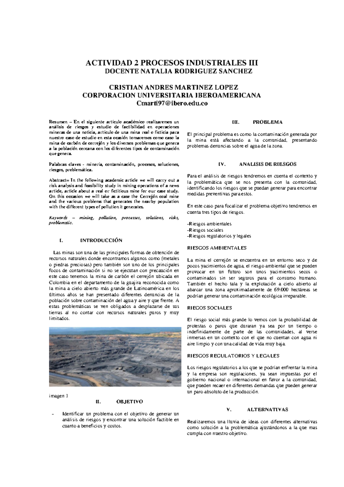 Actividad 2 procesos industriales III - ACTIVIDAD 2 PROCESOS ...