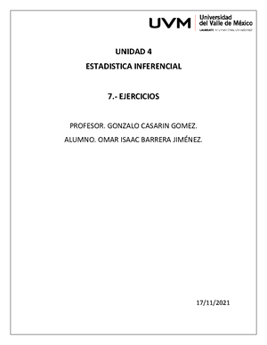 Actividad 2 EJERCICIOS SOBRE ESTIMACIÓN PUNTUAL - Con base en el material consultado en la ...