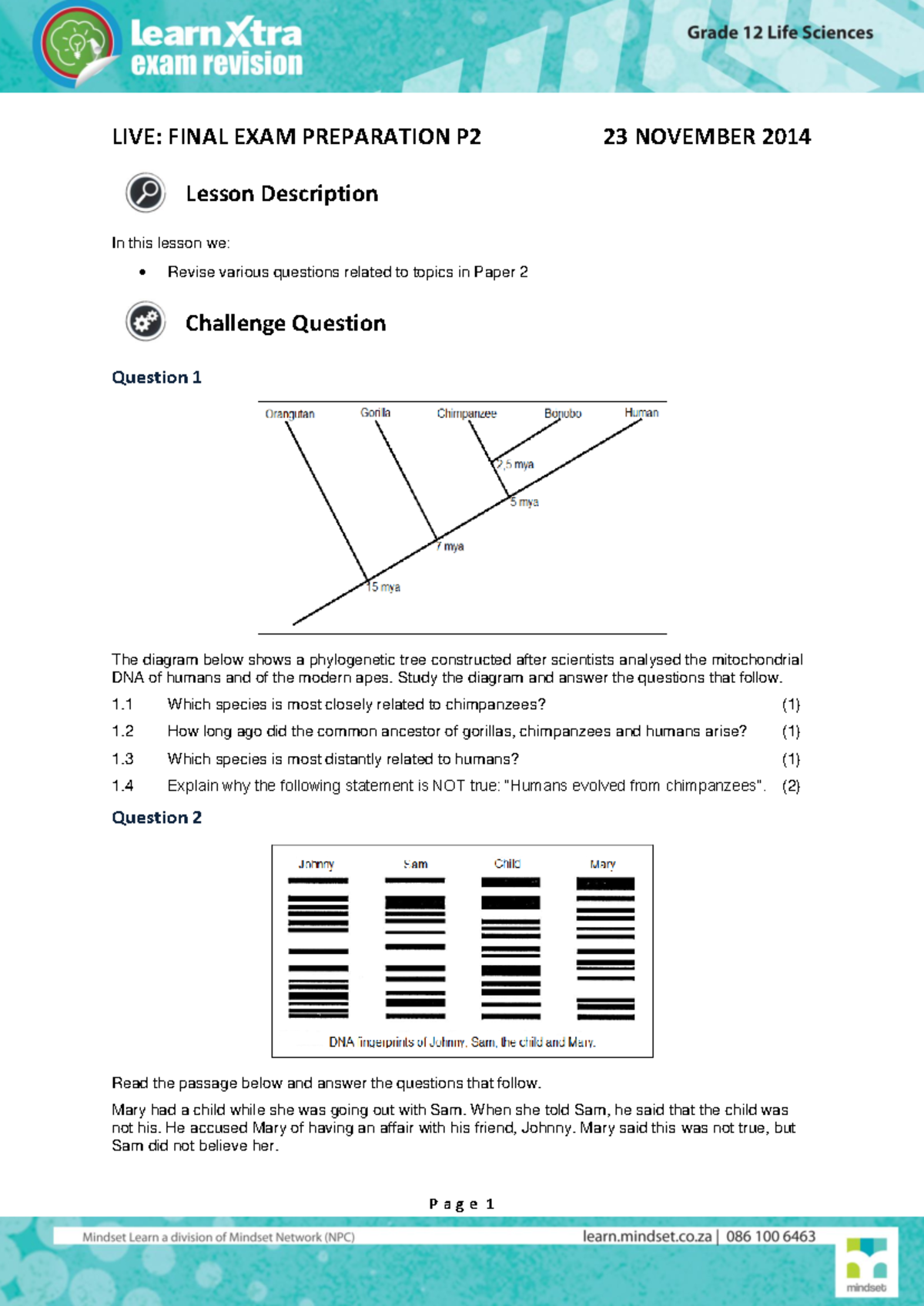 LXER Gr12Life Sciences Final Exam Preparation P2 (Live) 23Nov2014 ...