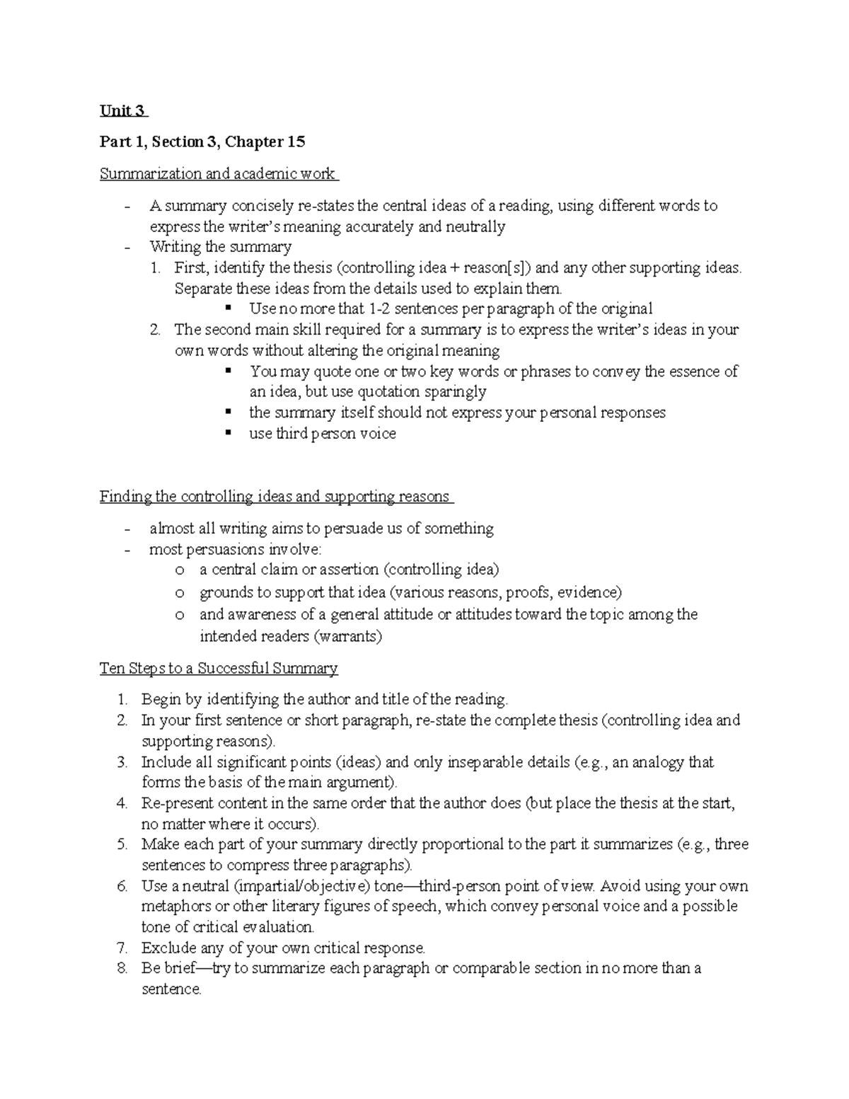 Engl 255 Unit 3 Unit 3 Unit 3 Part 1 Section 3 Chapter 15