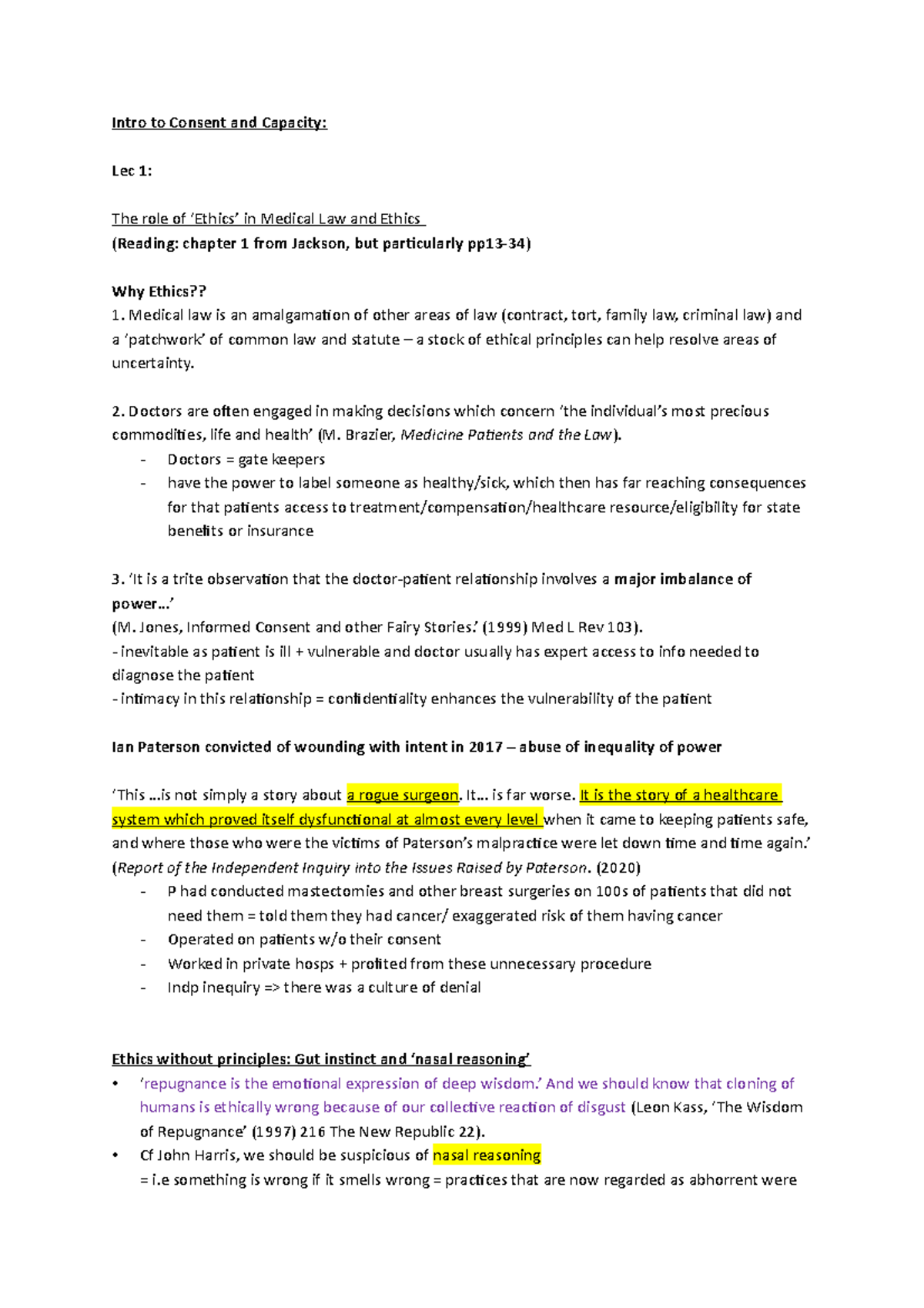 1. Intro to Consent and Capacity - Intro to Consent and Capacity: Lec 1 ...