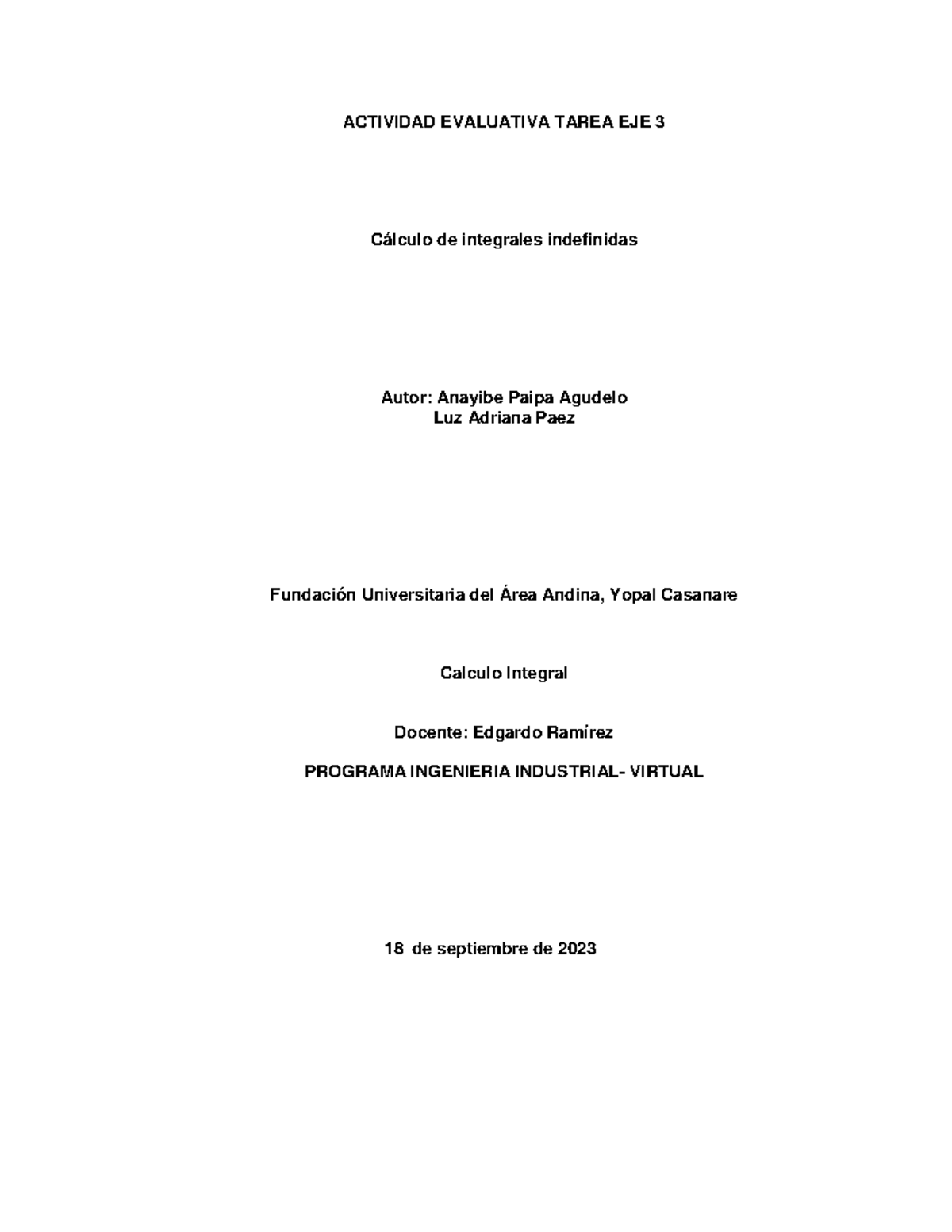 Solucion Actividad Evaluativa Tarea EJE 3 - ACTIVIDAD EVALUATIVA TAREA EJE 3 Cálculo de ...