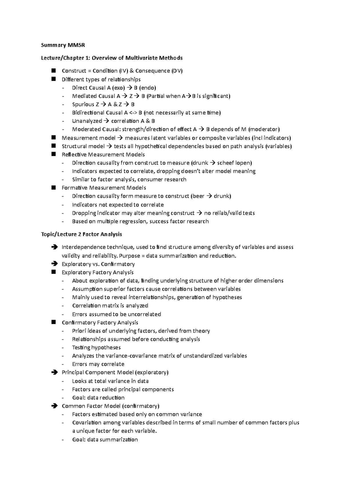 Samenvatting MMSR - Clips, Lectures - Summary MMSR Lecture/Chapter 1 ...