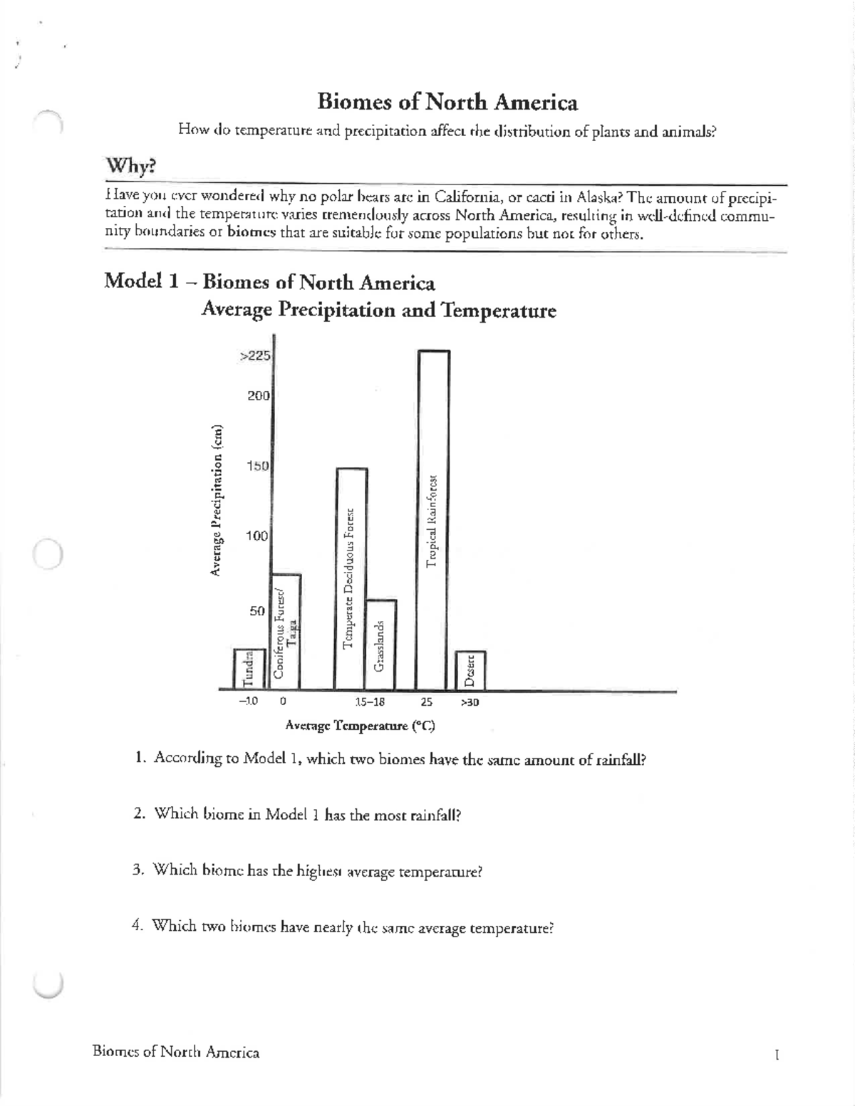- Pogil Biomes of North America - Studocu