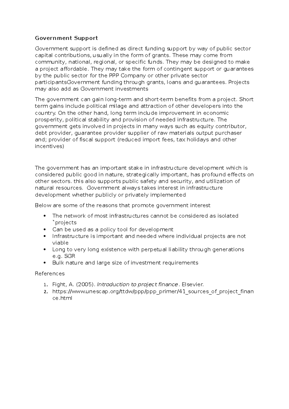 Government Support - further reading - Personal finance - UoN - Studocu