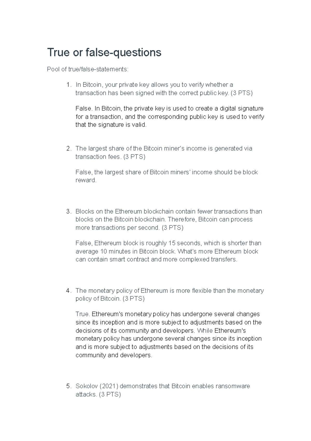 EXAM Guide - Compared to last version, there are several new questions ...