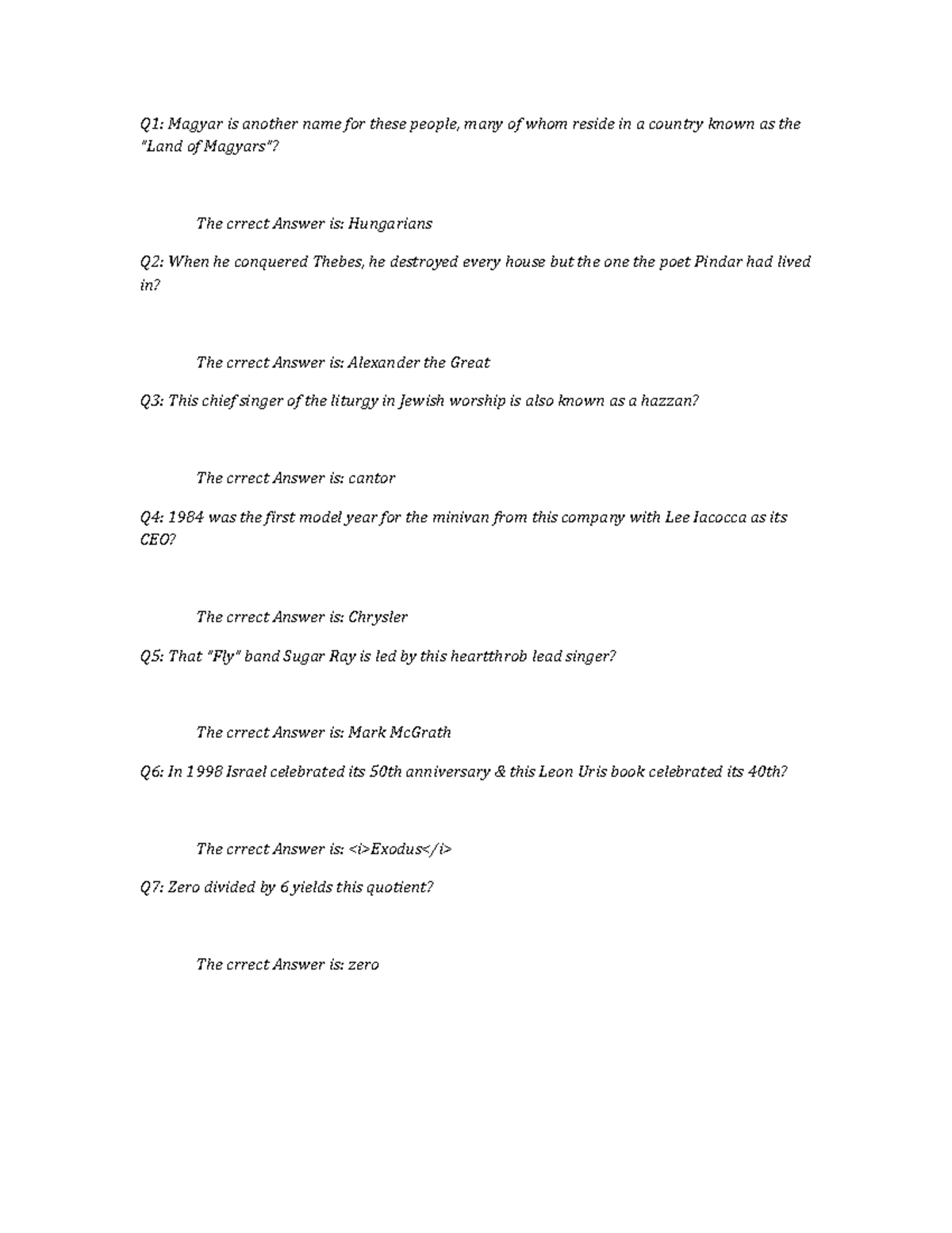 1 Exam For QZCA This Is Exam Copy Q1 Magyar Is Another Name For 1-exam-for-qzca-this-is-exam-copy-q1-magyar-is-another-name-for