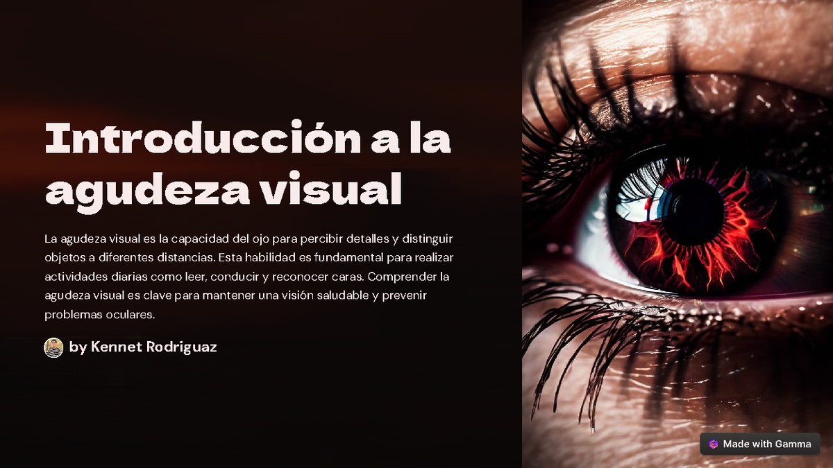 Introduccion a la agudeza visual - Introducción a la agudeza visual La ...