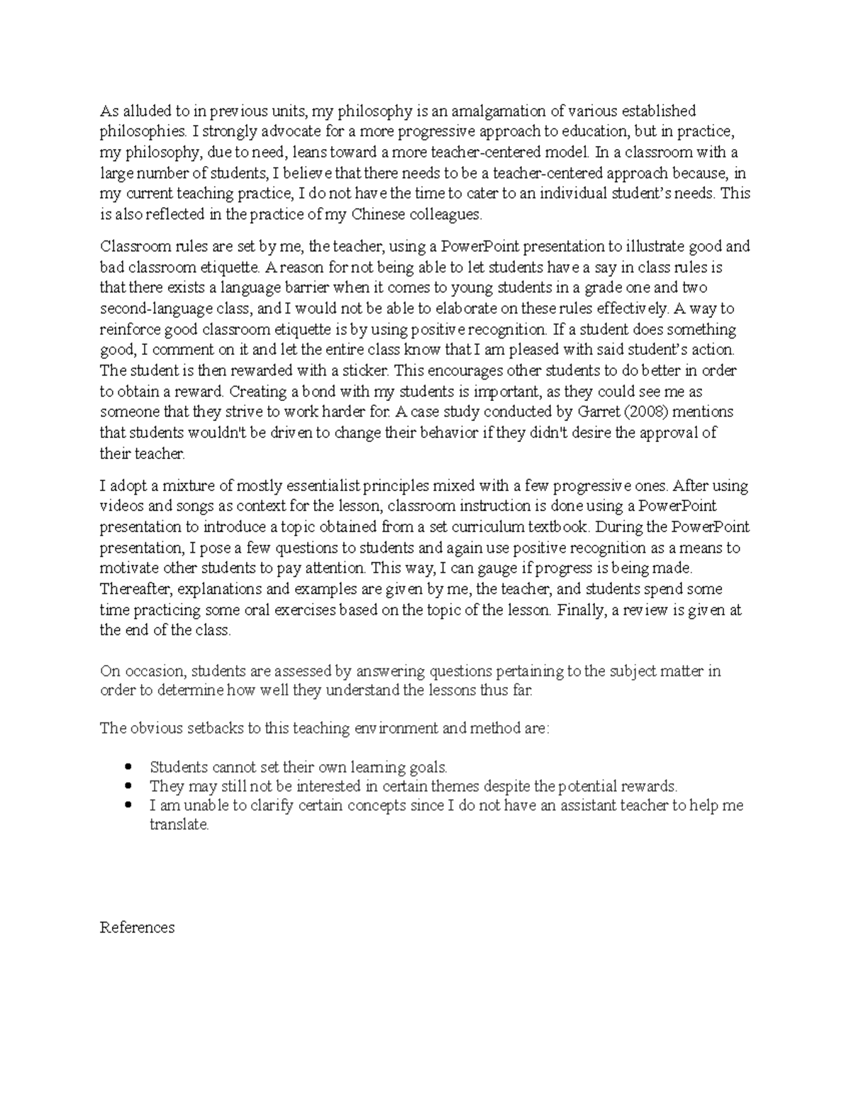 Educ 5010 unit 3 portfolio - As alluded to in previous units, my ...