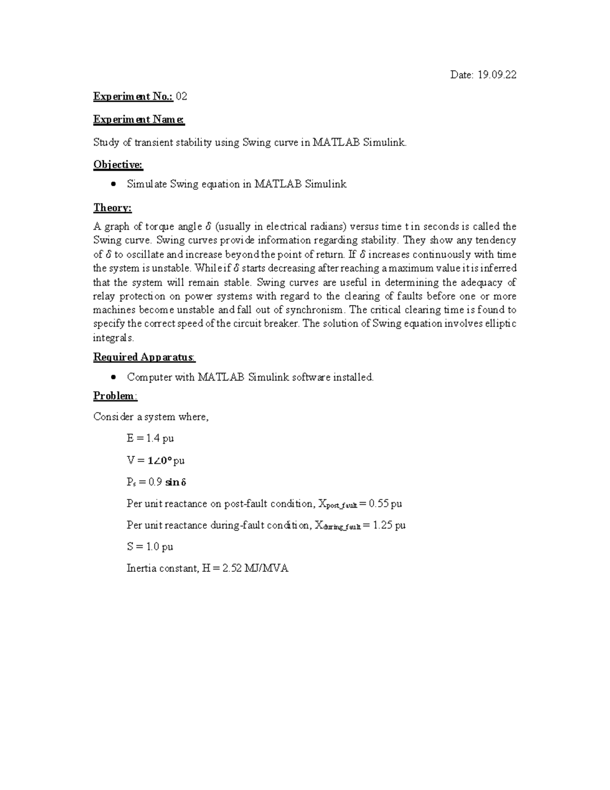 Lab 2 raw - Date: 19. Experiment No.: 02 Experiment Name: Study of ...